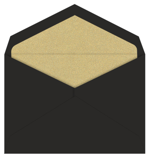 Black Envelopes With Metallic Gold Lining - LCI Paper