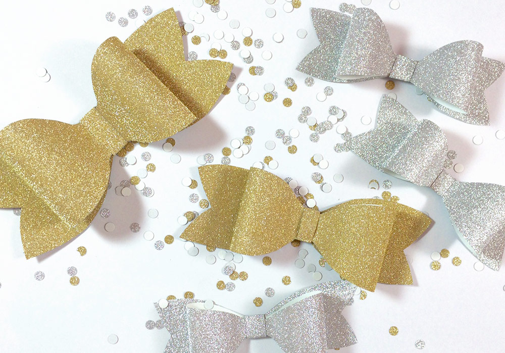 Sparkling Glitter Paper Bows by Allie & Elle - LCI Paper