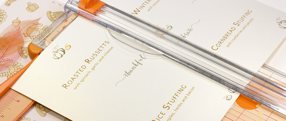 Free Printables! Quick, Customizable Thanksgiving Table Cards - LCI Paper
