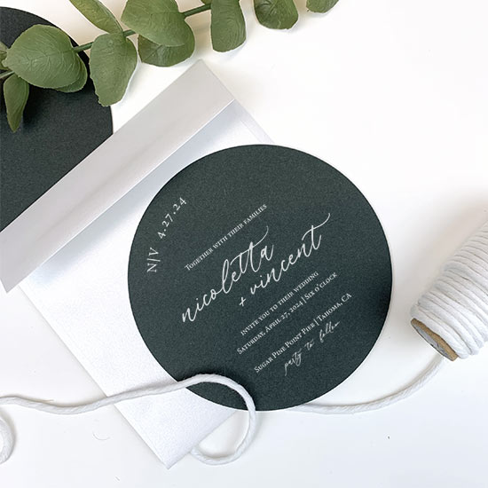 Circle Wedding Invitations