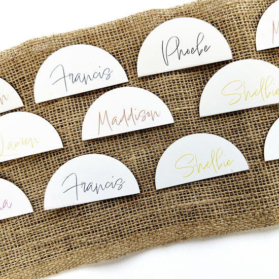 Fun Circle Place Card Ideas For Your Next Event - LCI Paper
