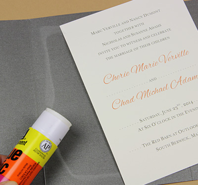Best Glue for Professional Pocket Invitations - LCI Paper