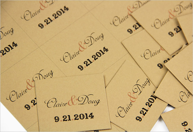 Rustic Invitation Suite Wrapped in Twine - LCI Paper