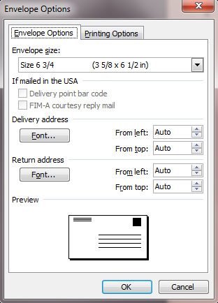 Print Envelope Addresses with Microsoft Word Mail Merge - LCI Paper