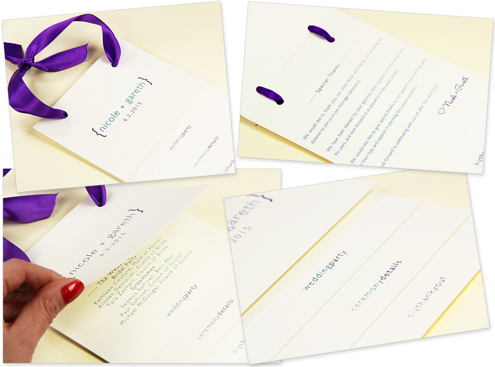 Wedding programs with ribbon 60 photos - Astyledwedding.com