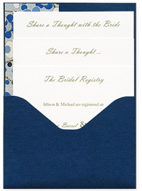 Midnight Blue Stacked Pocket Card Invitation - LCI Paper