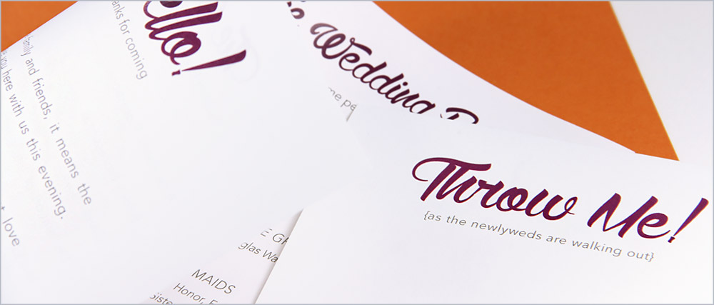 Wedding Program in a Pocket - Something Different - LCI Paper