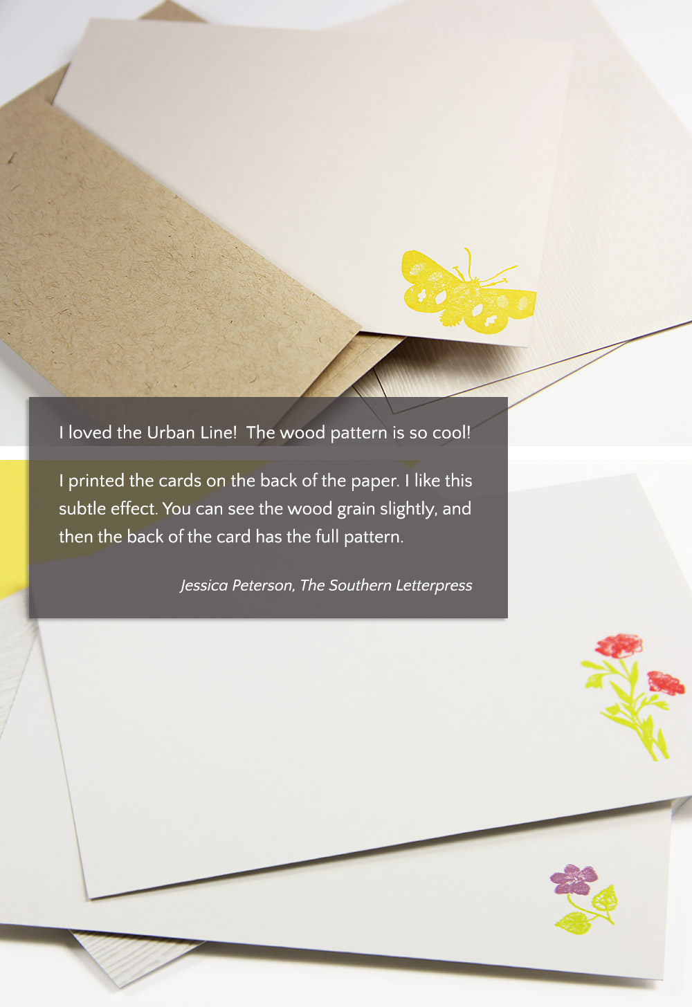 Wood Grain Note Cards by The Southern Letterpress - LCI Paper